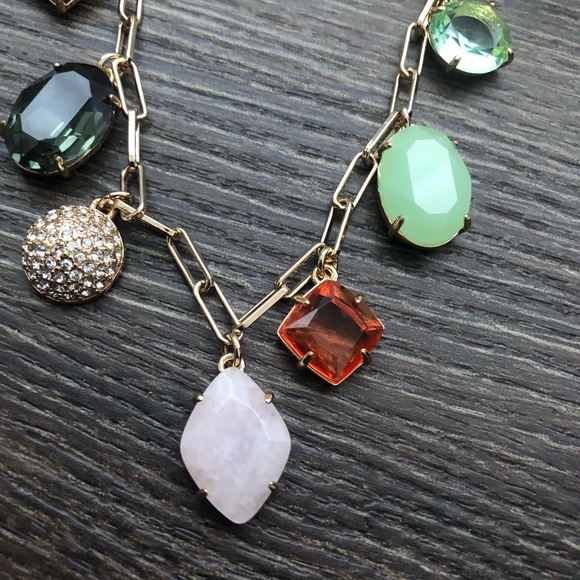 Jewelry | Gorgeous Double String Chain And Gems Necklace | Poshmark